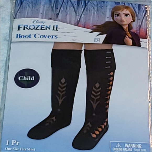 Disney | Costumes | Disney Frozen Anna Boot Covers One Size Fits Most ...